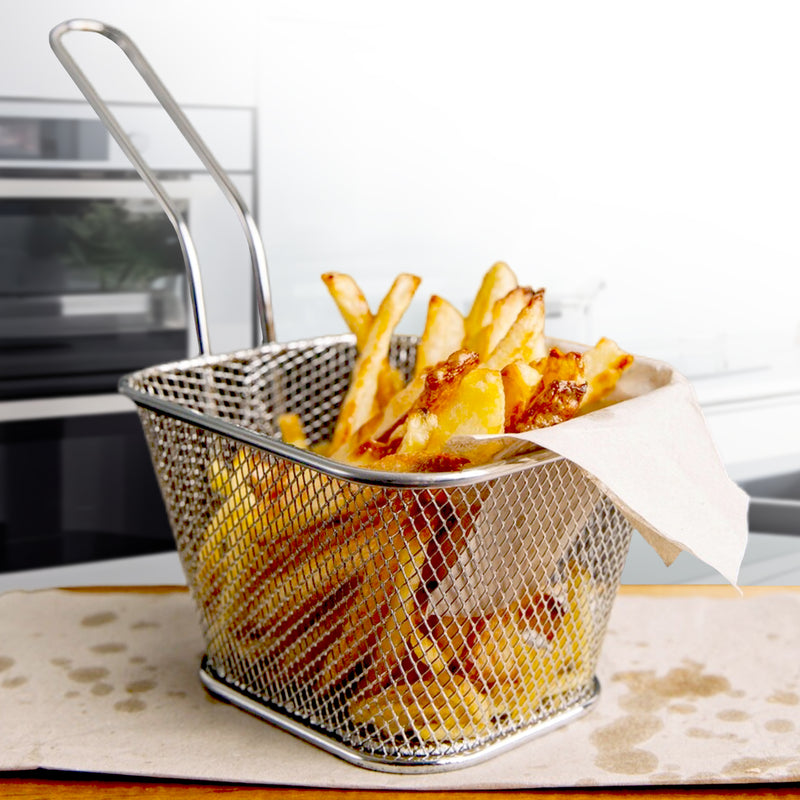 Cheer Collection Mini French Fries Baskets 4 Pack, Deep Fryer Basket, 4 ...