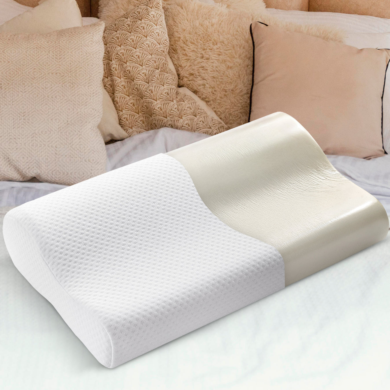 Cheer Collection Contour Memory Foam Pillow - Cheer Collection