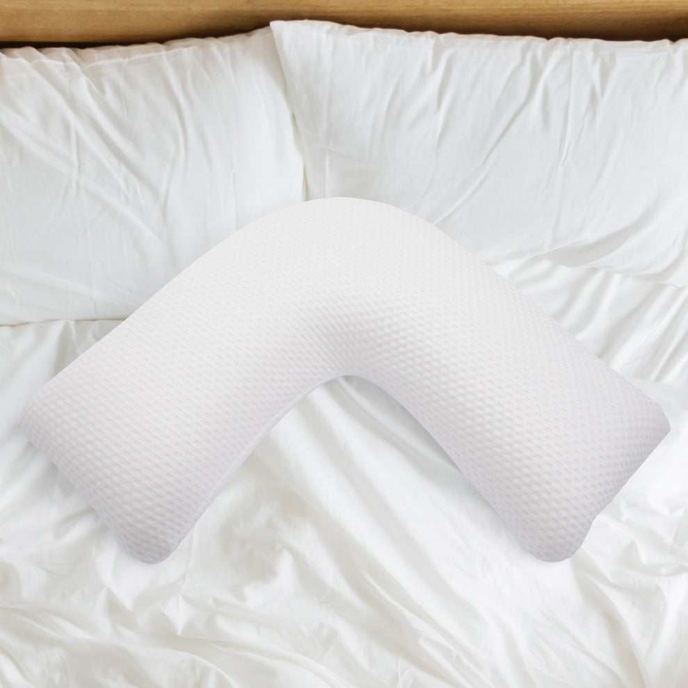 Cheer Collection Premium V-Shaped Memory Foam Pillow – Superior Comfor