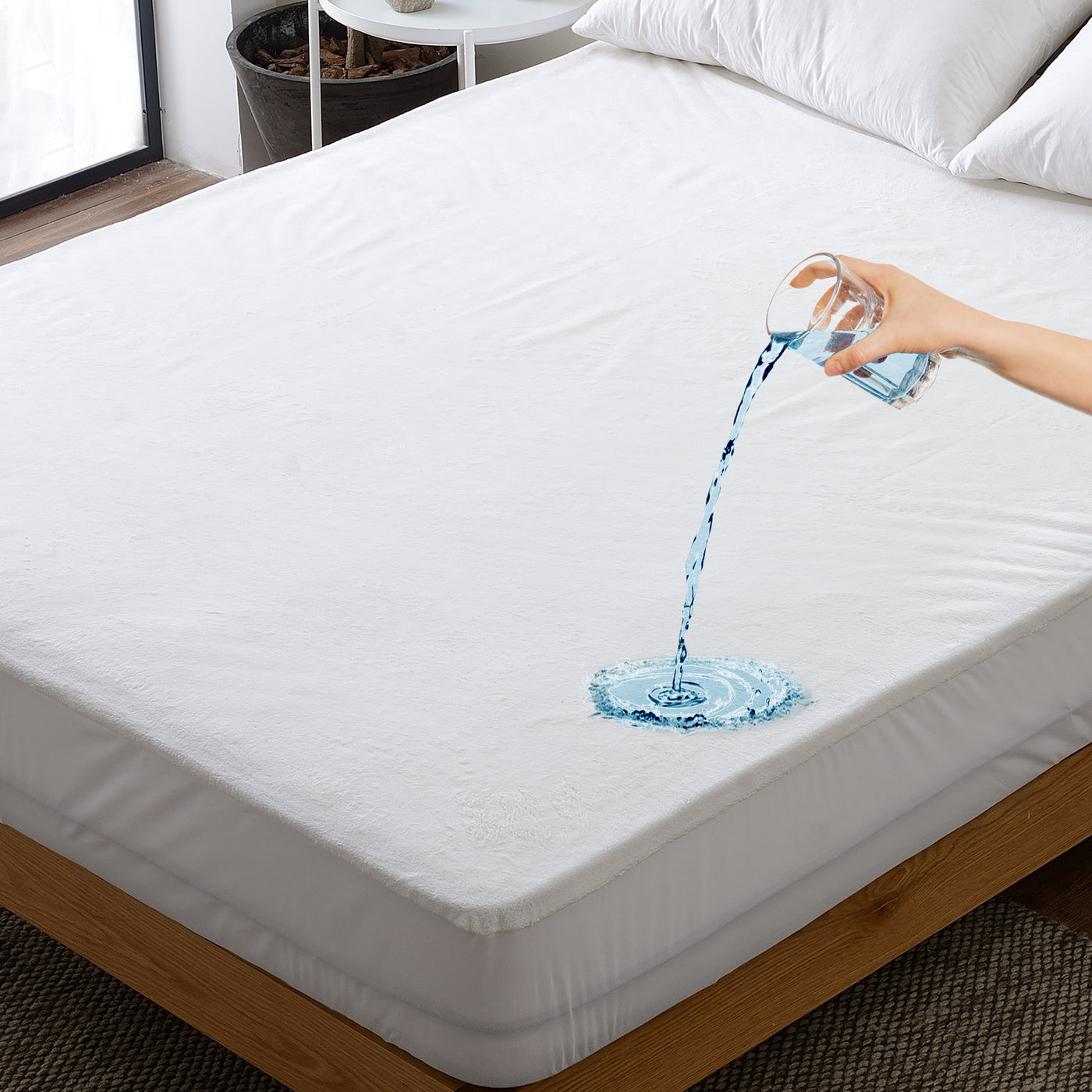 Cheer Collection Velvet Plush Waterproof Mattress Protector - Assorted ...