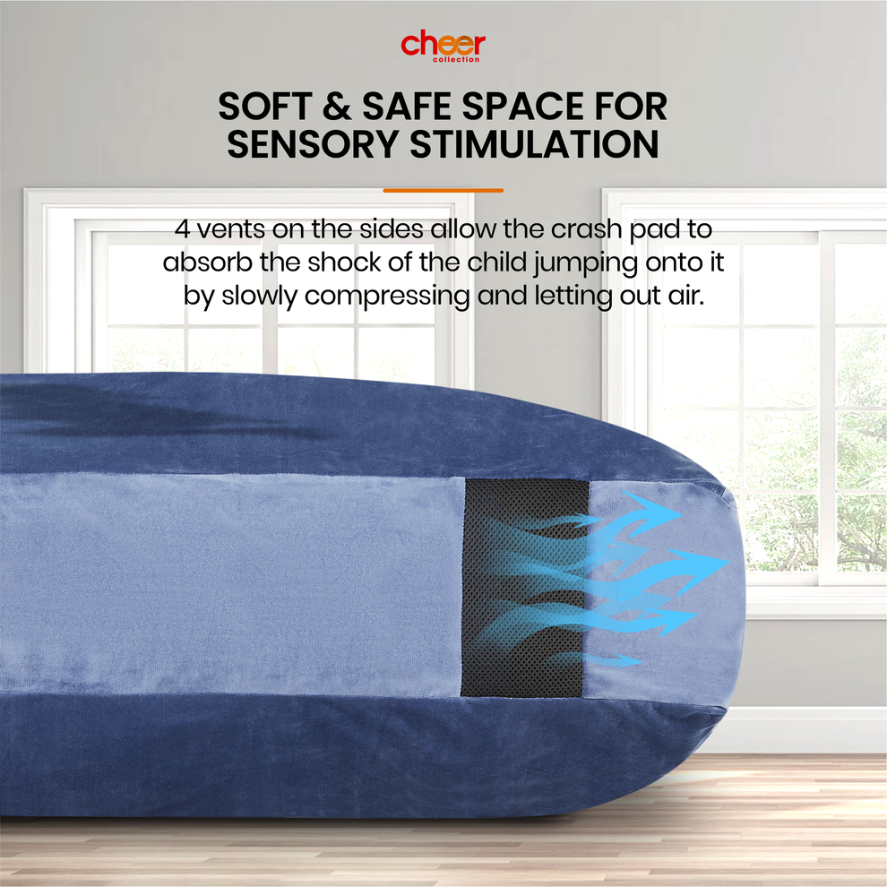 Cheer Collection Sensory Crash Pad Filled with Foam Blocks, Soft Foam ...
