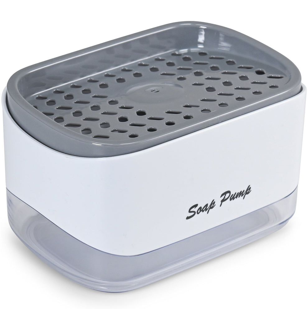 Cheer Collection Dish Soap Dispenser and Sponge Holder - Cheer Collection